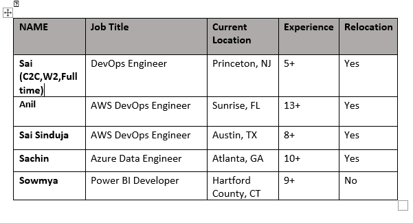 iPivot Hotlist | Available C2C candidate | Corp to Corp